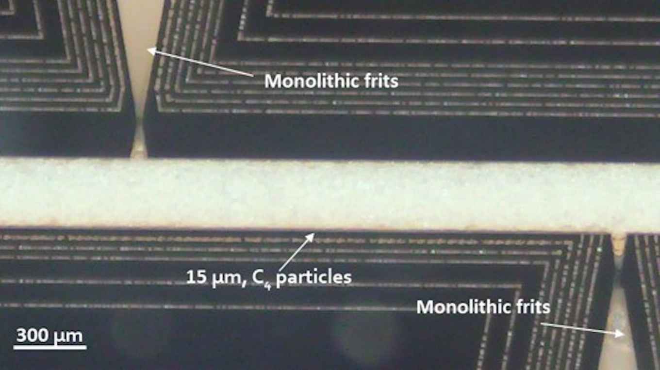 Fabrication of monolithic features for chip-based multidimensional ...