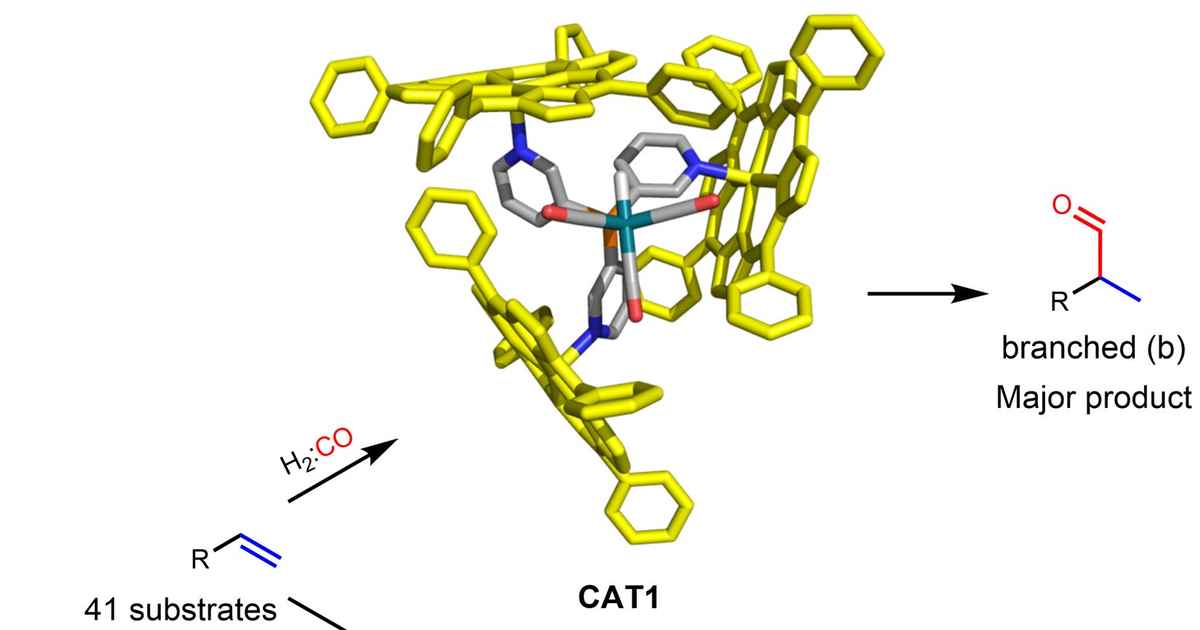 Encapsulated rhodium catalyst yields branched aldehydes via ...